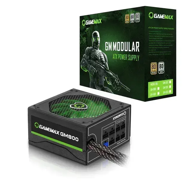 Gamemax Fuente De Poder GM-800 800W 80 Plus Bronze Semi-Modular (Open Box) - 29149-1 - Centrale.cl