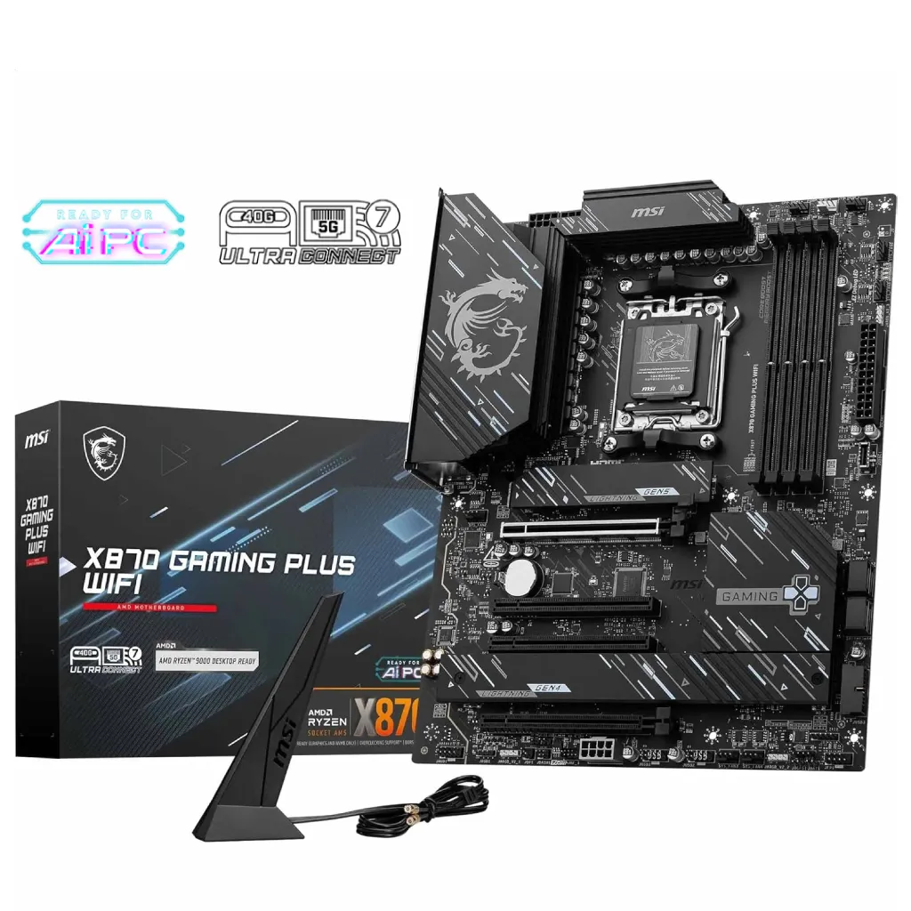 Placa Madre MSI X870 GAMING PLUS WIFI (AMD AM5, DDR5, PCIe 5.0, USB 4, WiFi 7) - 47426 - Centrale.cl