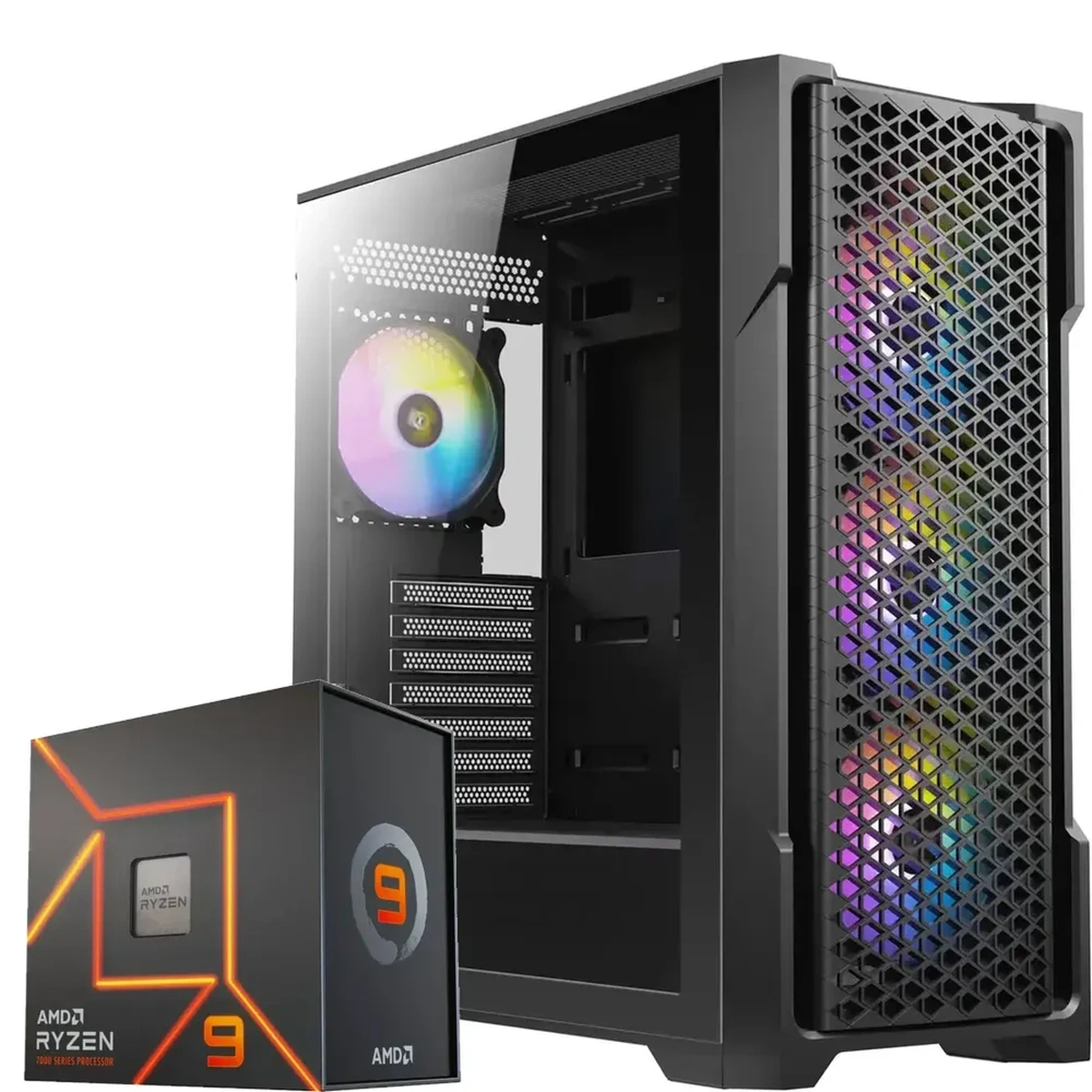 Workstation AMD Ryzen 9 7900, RTX 3050, 32GB DDR5, 1TB NVMe 4.0, WiFi ...